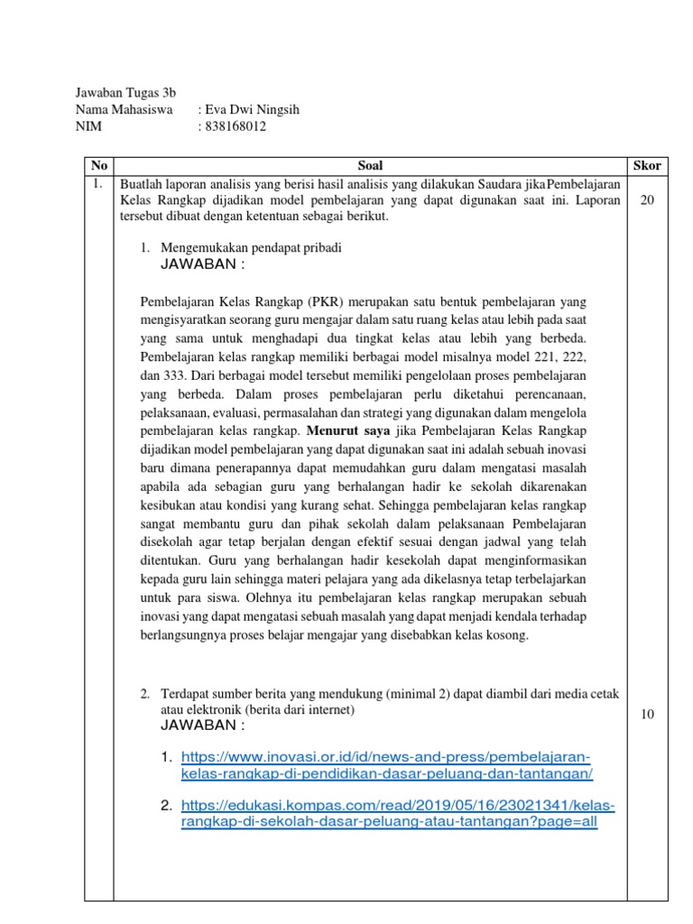 Jawaban Tugas 3b PKR Eva | PDF