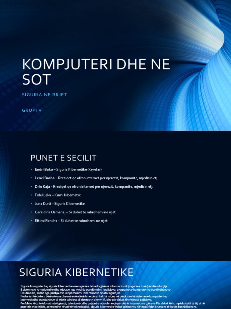 Kompjuteri Dhe Ne Sot | PDF