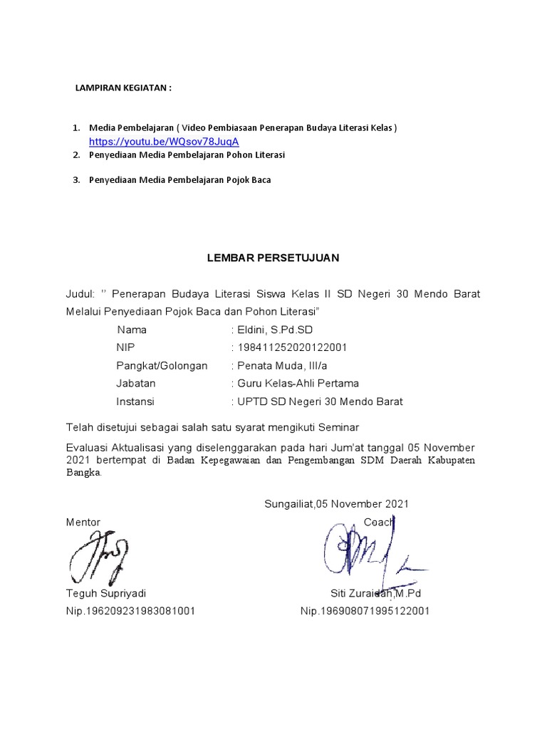 Pojok Baca dan Pohon Literasi SD | PDF