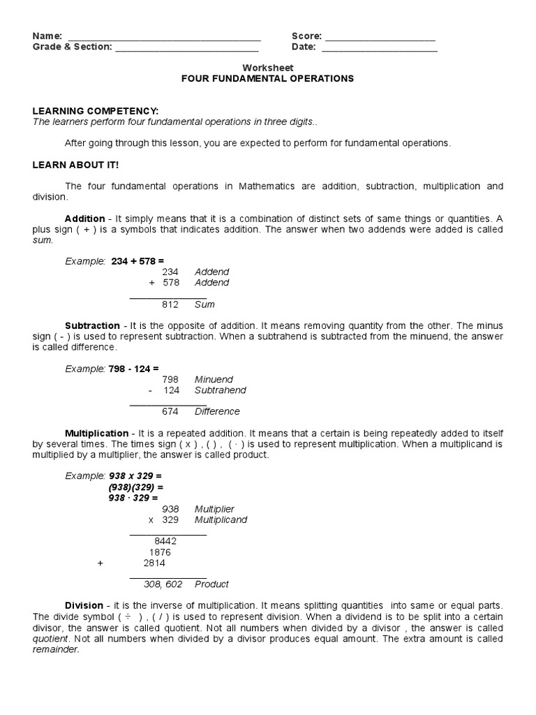 WEEK2 Worksheet Perform Basic Operations | Download Free PDF ...