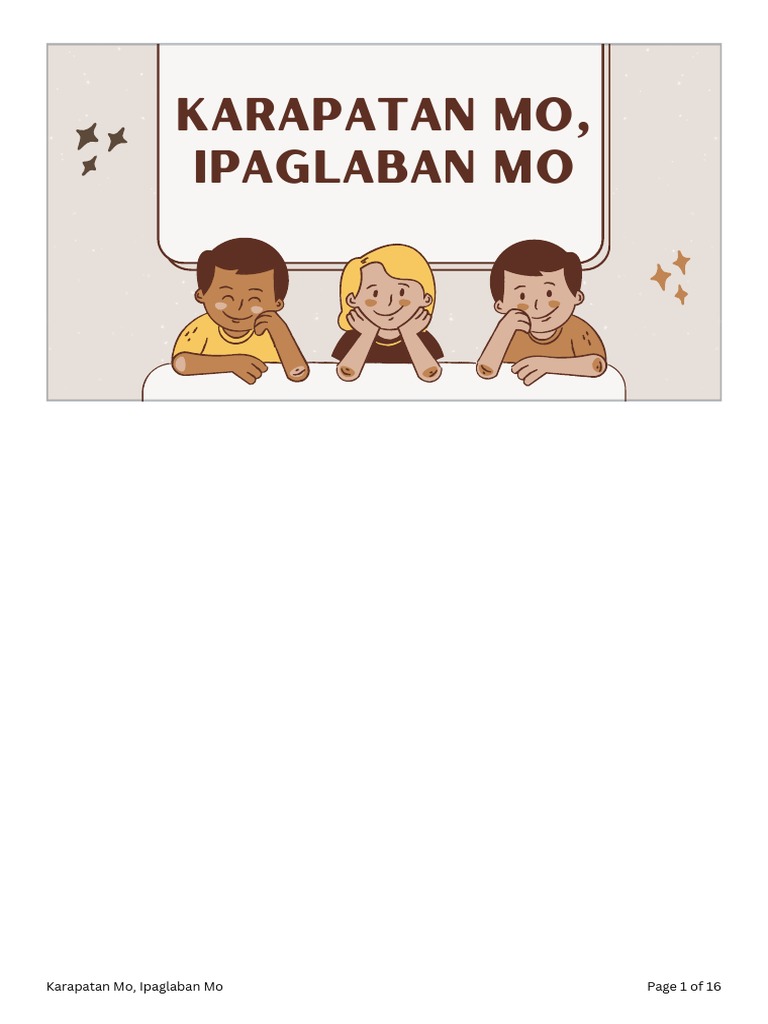 Karapatan Mo, Ipaglaban Mo | PDF