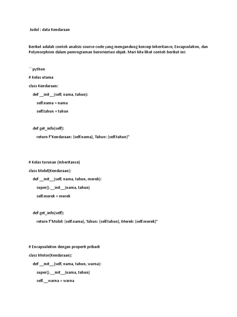 Berikut Adalah Contoh Analisis Source Code Yang Mengandung Konsep ...