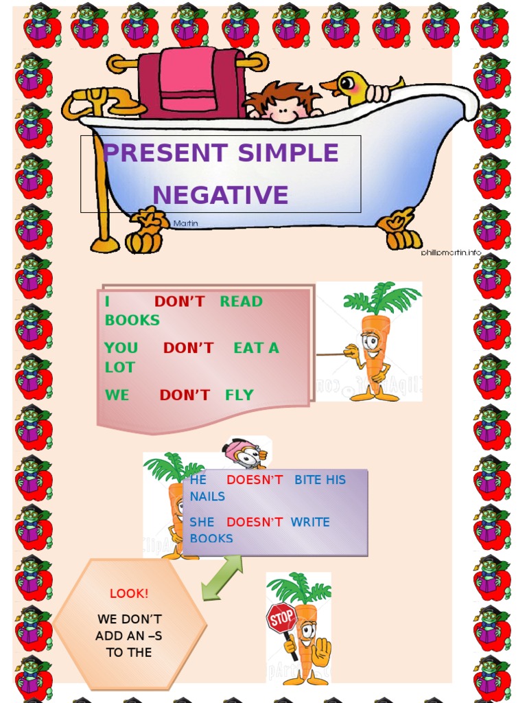 Present Simple Negative Exercises for Kids | PDF