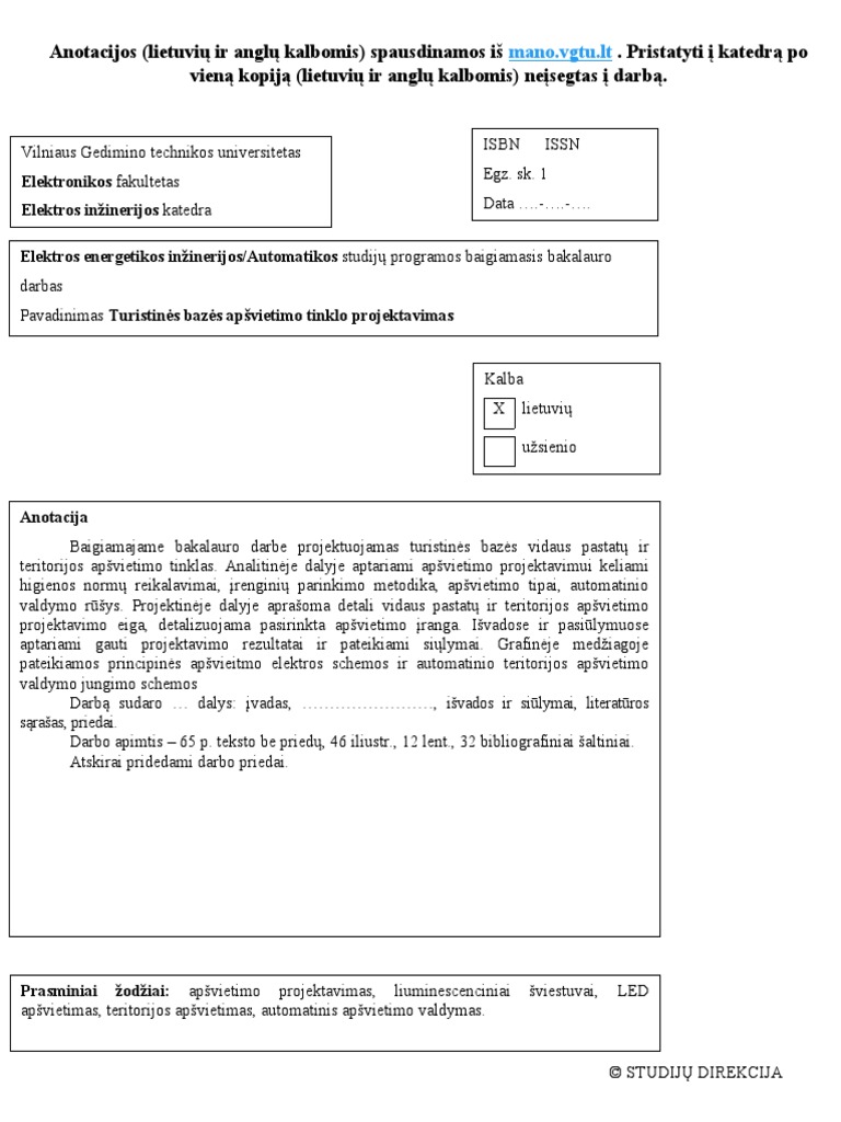 Anotacija LT Pavyzdys | PDF