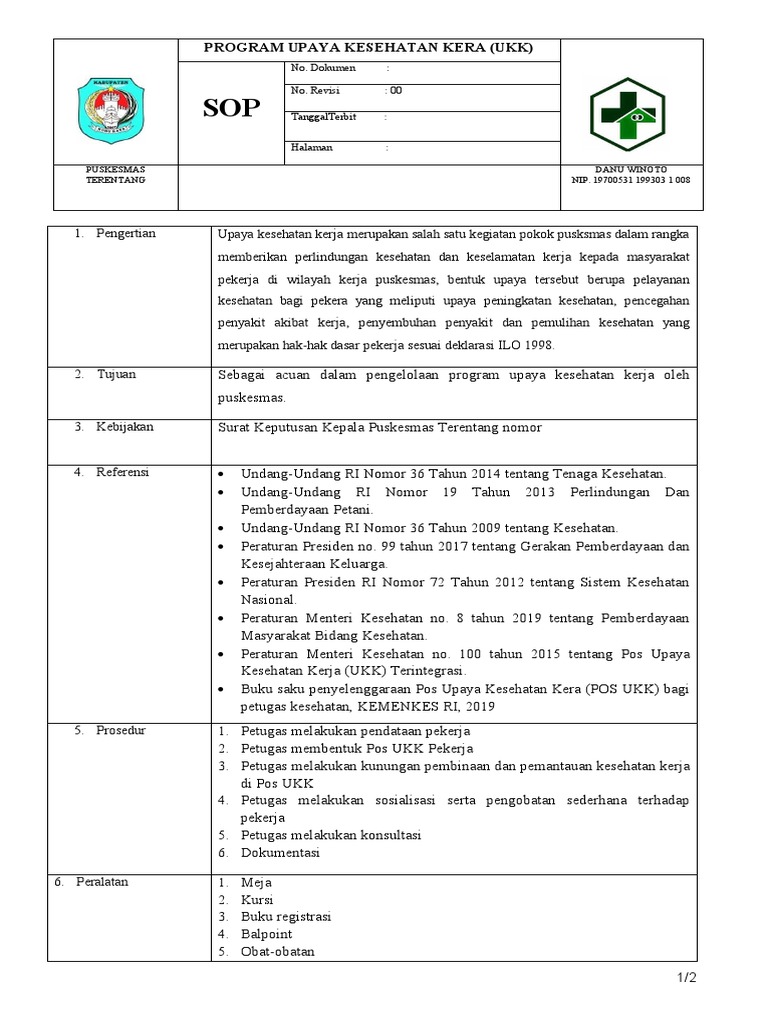 Sop Program Ukk | PDF