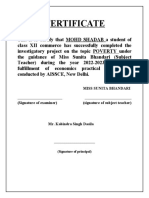 Economics Project Cover Page Design | PDF