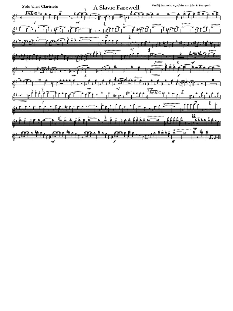 Lib 05 SlavRE - Solo & 1st Clarinets | PDF