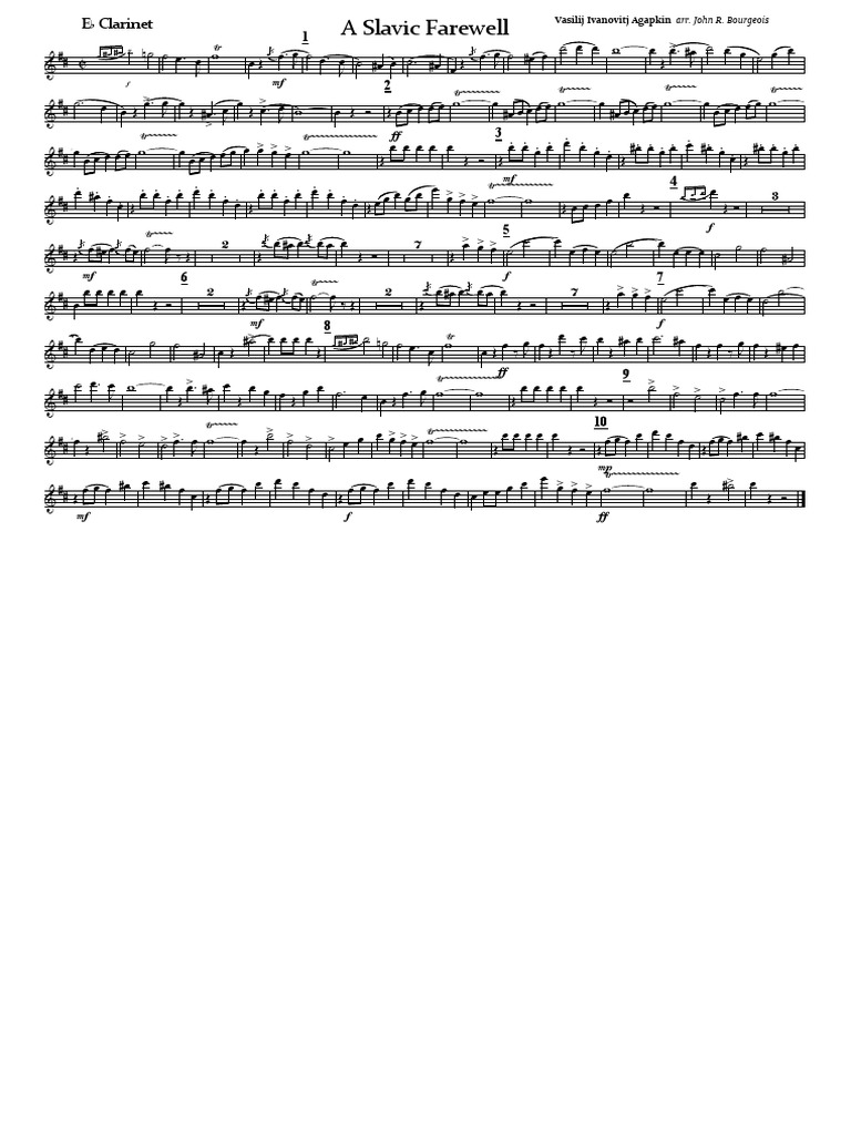 Lib 03 SlavRE - Eb Clarinet | PDF
