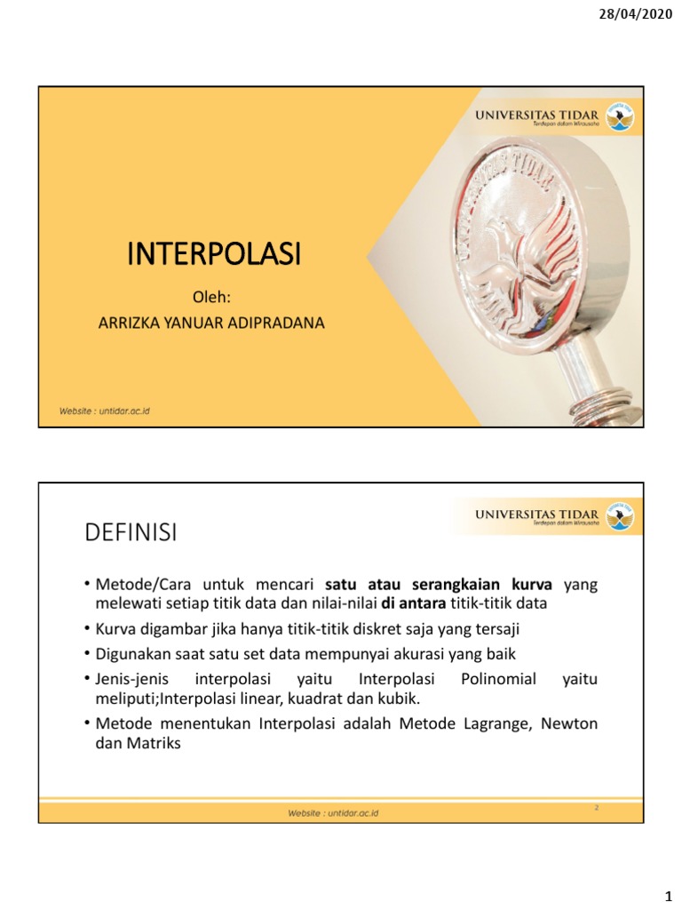 Interpolasi - 2 | PDF