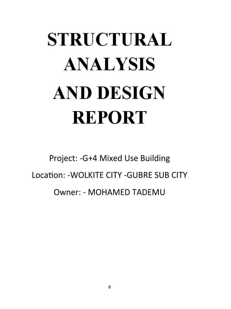 Sructural Analysis and Design Report | PDF | Beam (Structure ...