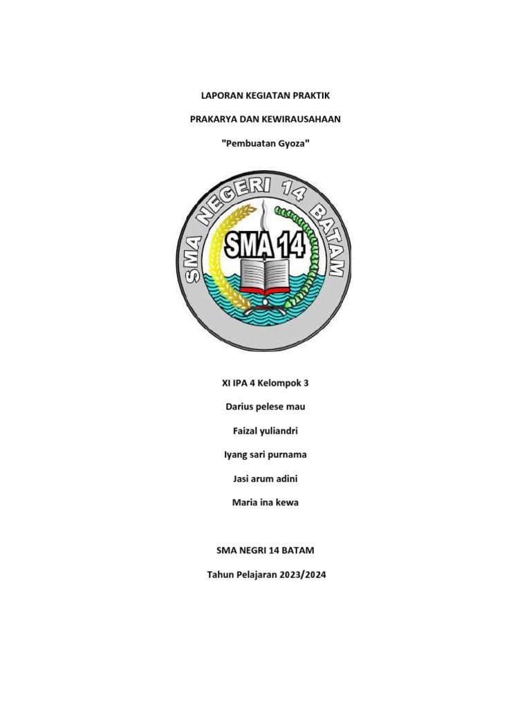 Laporan Pembuatan Gyoza | PDF