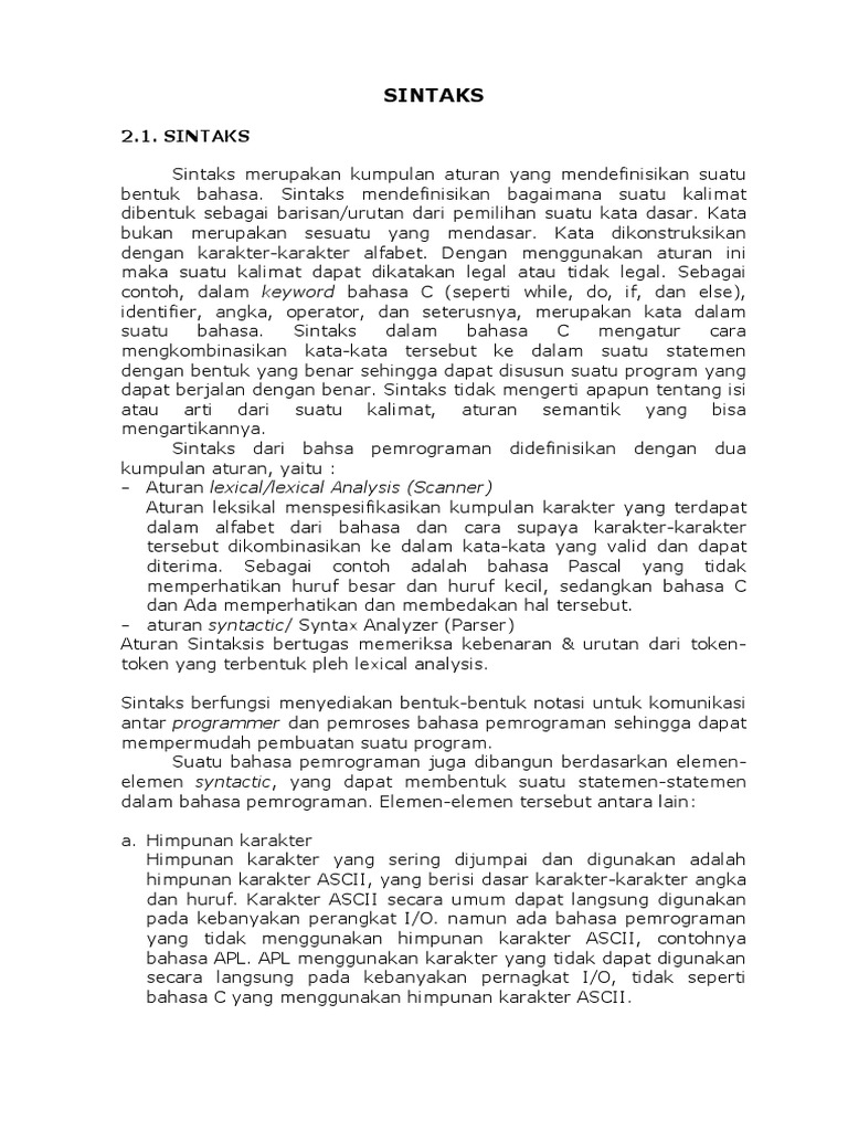 SINTAKS | PDF