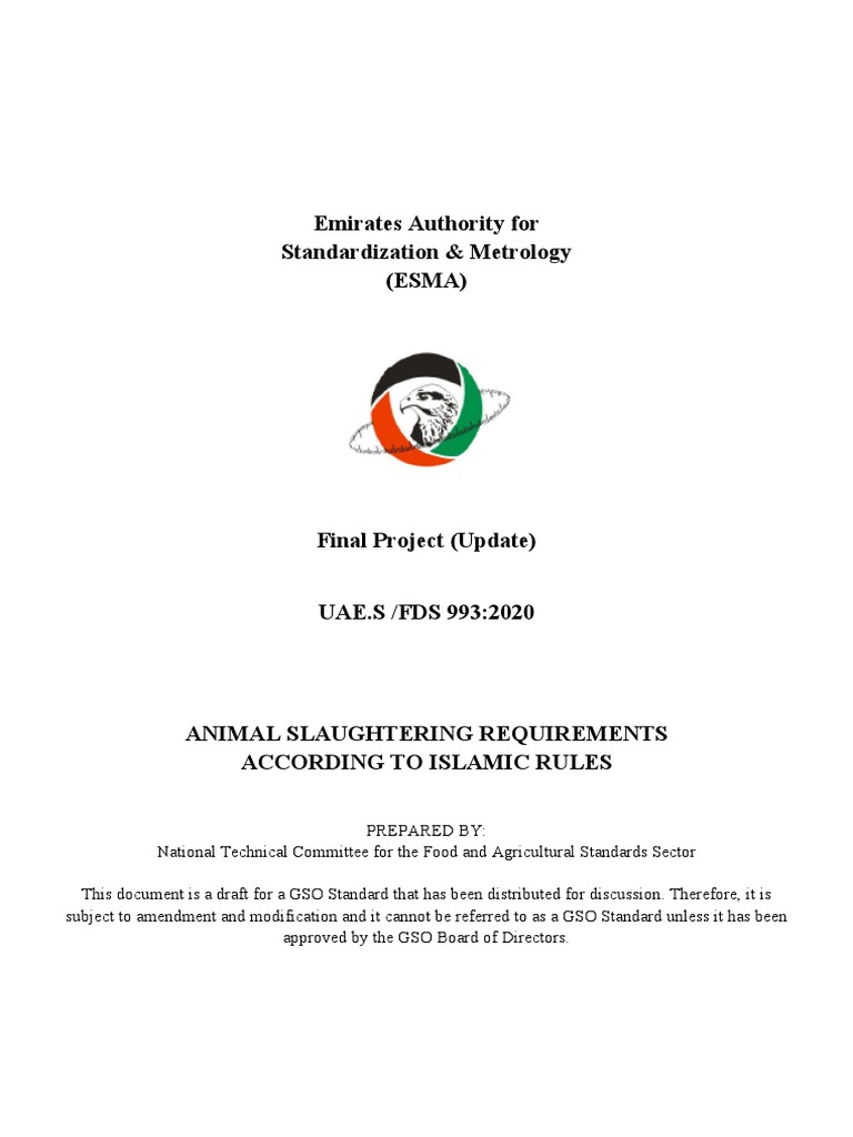 Microsoft Word - Annex I - 993 GSO Standard Final Draft | PDF | Animal ...