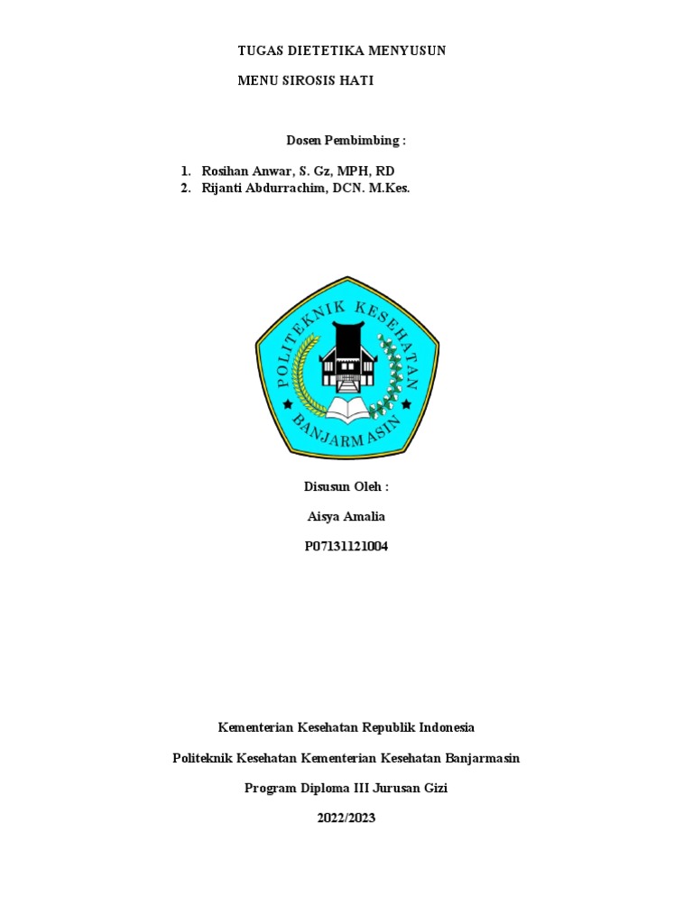 Menu Diet untuk Penderita Sirosis Hati | PDF