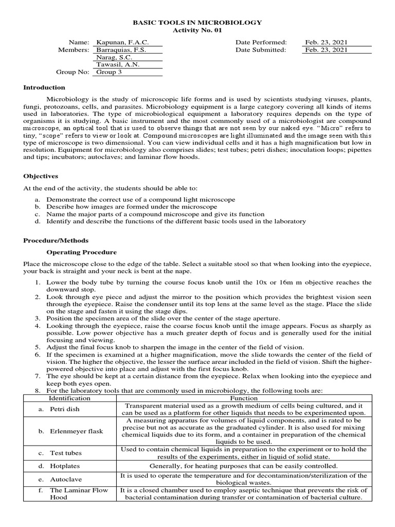 Lab Report | PDF | Microscope | Angular Resolution