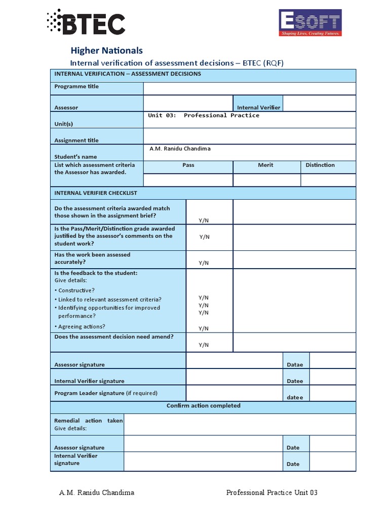 Unit 03 - Professional Practice Assignment (Ranidu) | PDF | Career & Growth | Business