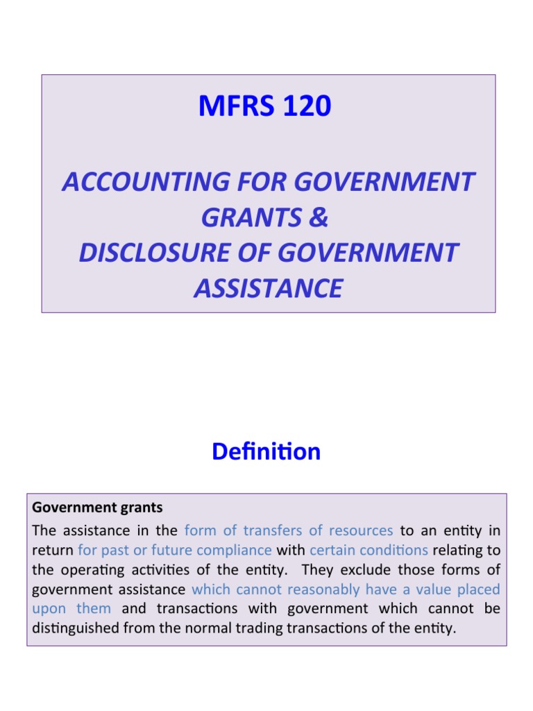 C21 - MFRS 120 Acct For Gov Grants | PDF | Income | Expense