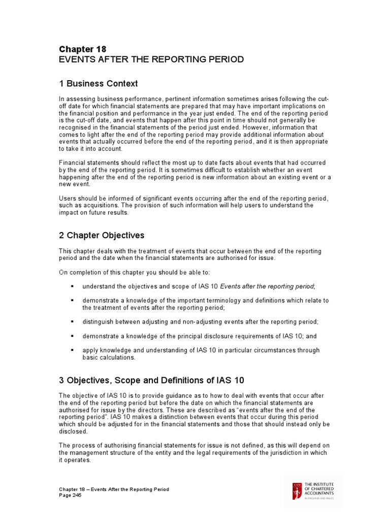 NAS 10 IFRS Reference Note | PDF | Going Concern | International ...