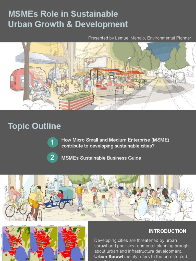 Urban Planning With MSME's by EnP Lemuel Manalo | PDF | Cost Of Living | Sustainability