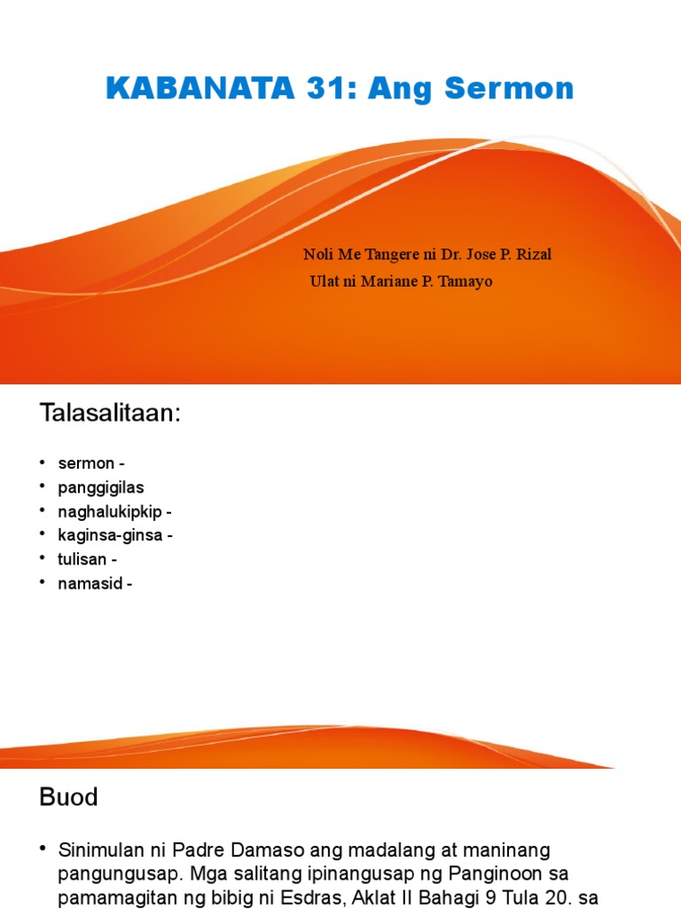 KABANATA 31 Nolimetangere | PDF