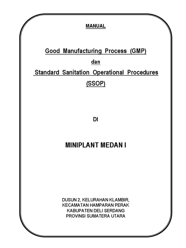 Manual GMP & Ssop | PDF