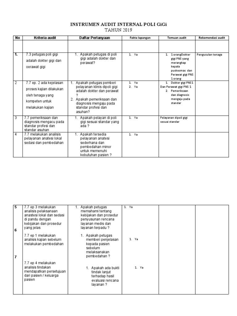 3 Instrumen Audit-1 | PDF
