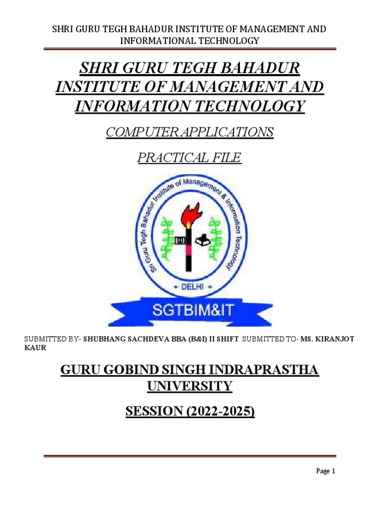 Shubhang Sachdeva IT File | PDF