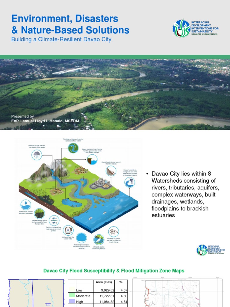 Environmental & Disaster Management For Davao City by EnP Lemuel Manalo | PDF | Wetland | Flood