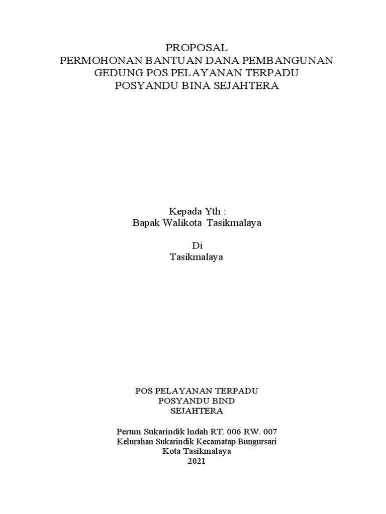 Proposal Hibah Polindes | PDF