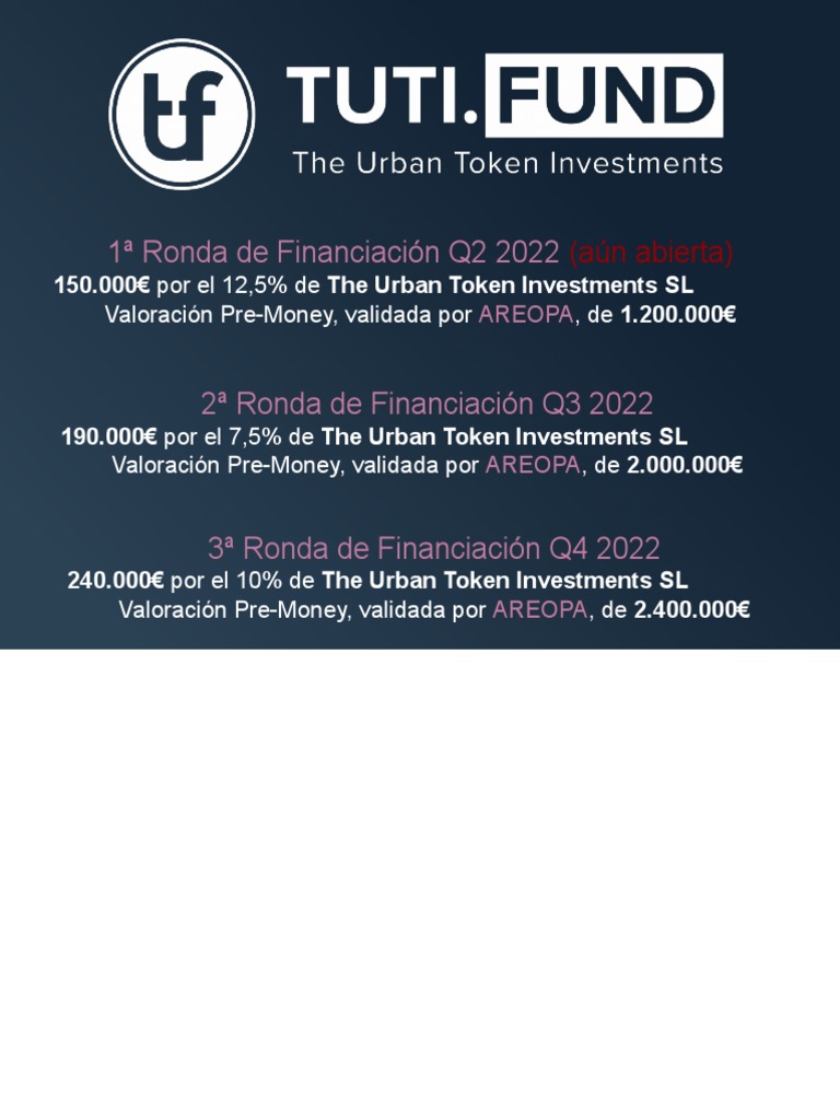 TUTI - FUND Investors Deck Ronda Abierta (680.000 Por El 32% de THE ...