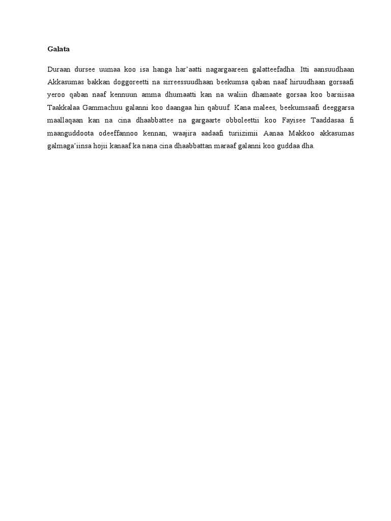 Dirribaa Buna Qalaa | PDF