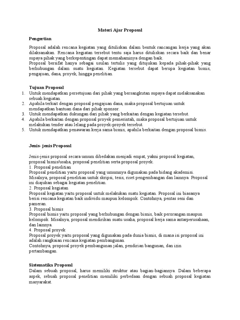 materi ajar proposal | PDF