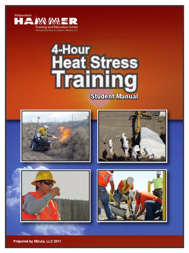 4 Hour Heat Stress Training Student Manual 508 | PDF | Hyperthermia ...
