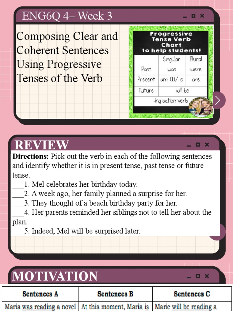 ENG6 - Q4 - WK3 - Composing Clear and Coherent Sentences Using ...