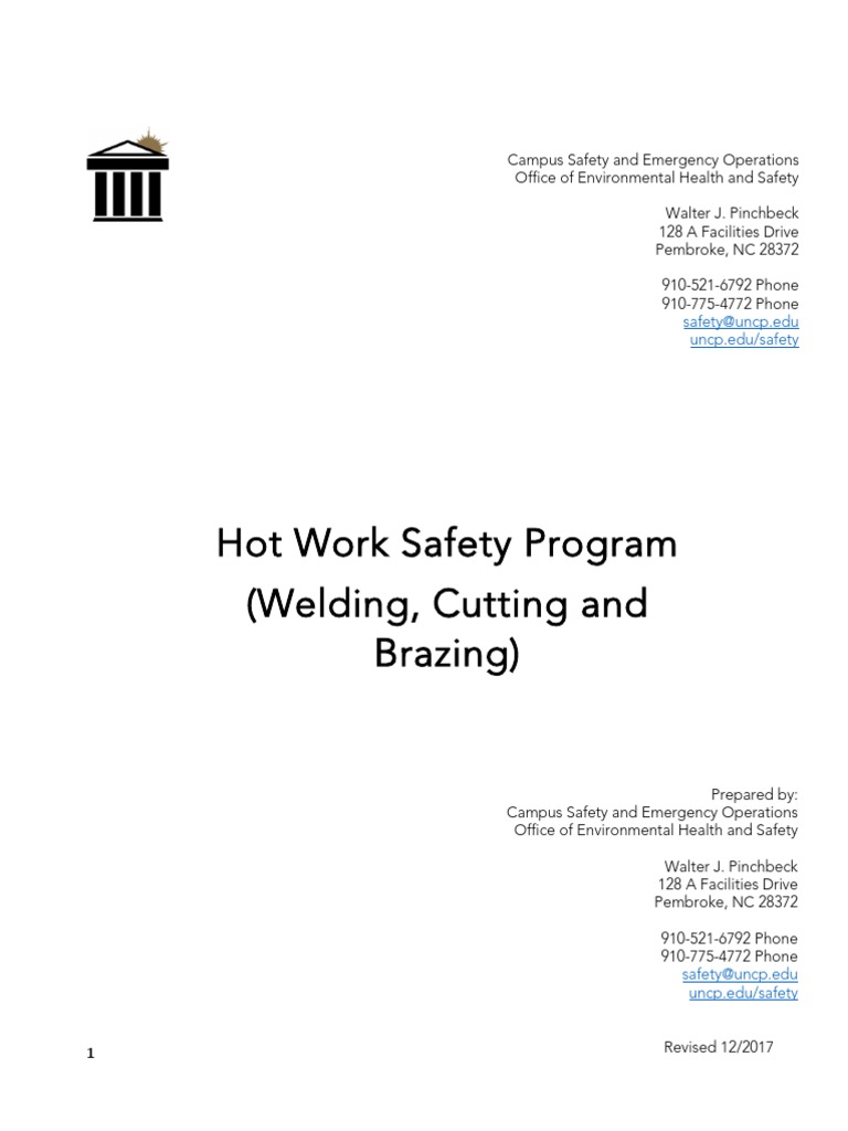 Hot Work Safety Program | Download Free PDF | Welding | Construction