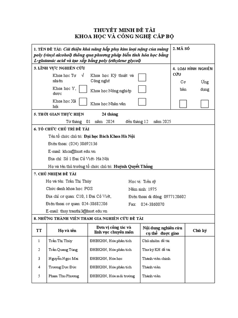 Thuyet Minh de Tai Cap Bo TTThuy 15052023 3 | PDF