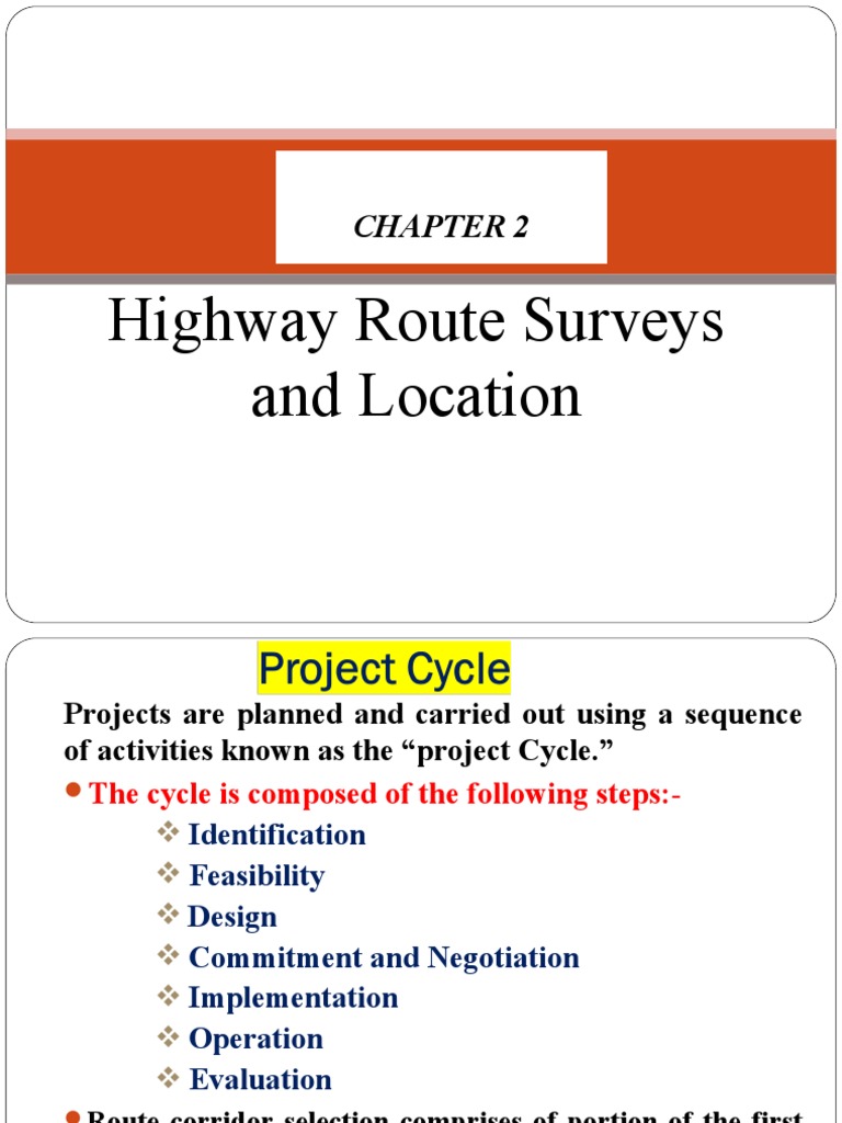 HW-I CH2 Highway Route Surveys and Locationaa | PDF | Road | Reconnaissance