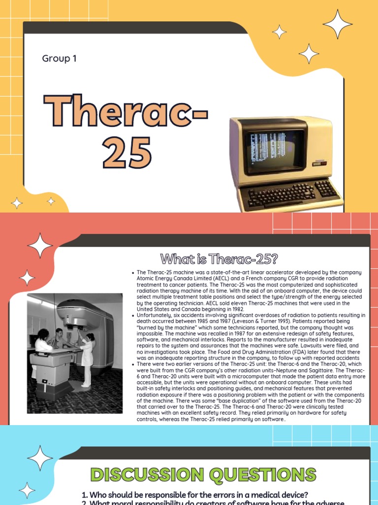 Activity 5.1 Therac 25 Group 1 | PDF | Medical Device | Food And Drug ...