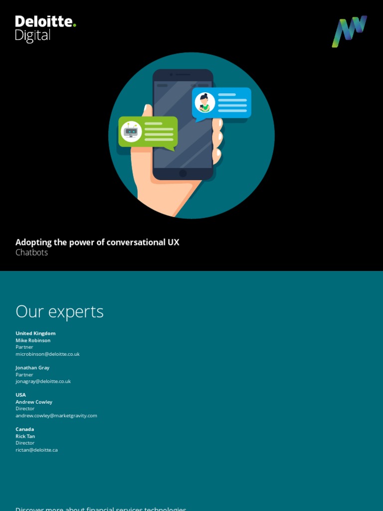 Deloitte NL Fsi Chatbots Adopting The Power of Conversational Ux | PDF ...
