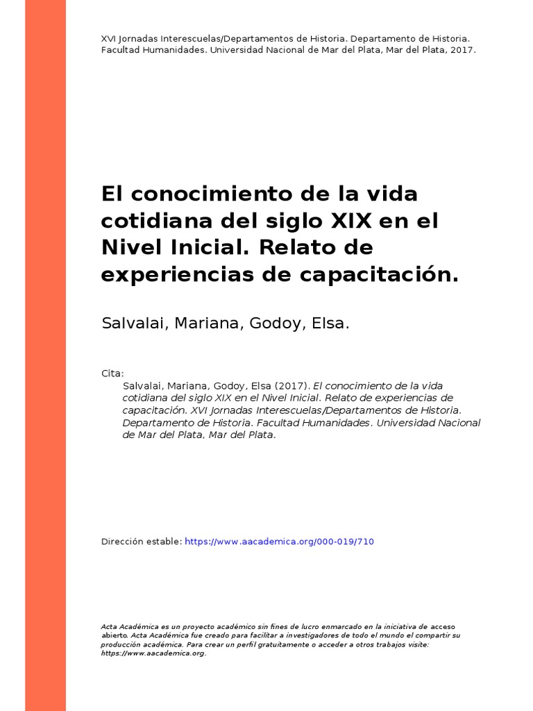 Salvalai, Mariana, Godoy, Elsa (2017) - El Conocimiento de La Vida ...