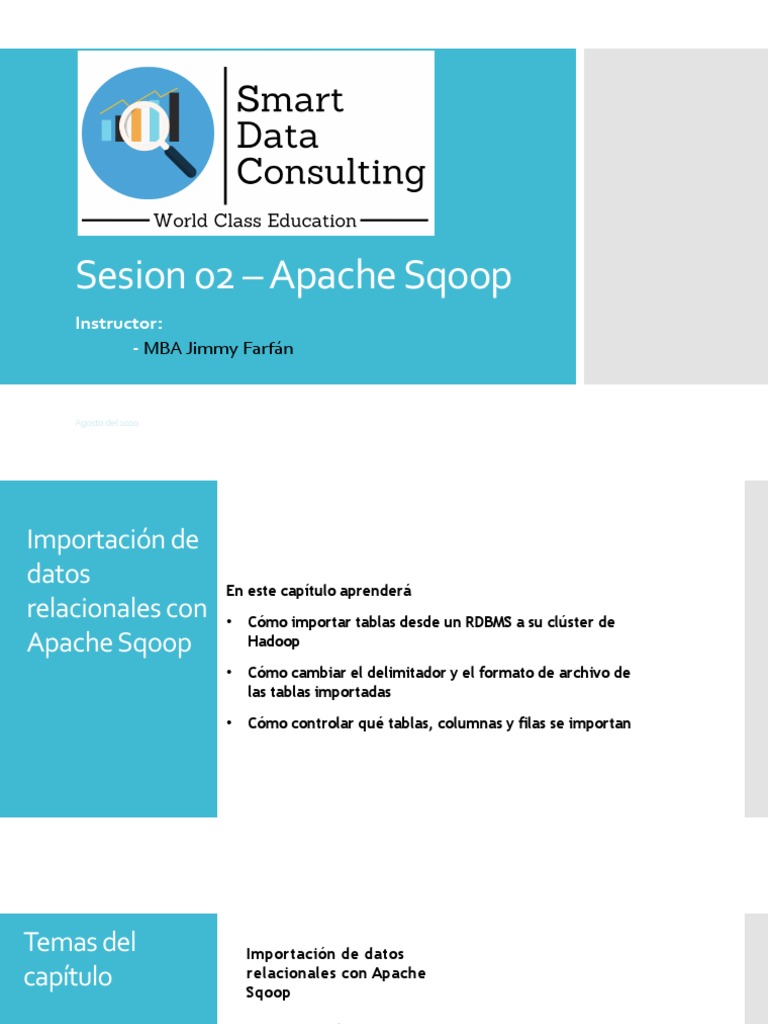 Sesion02 Apache Sqoop Pdf Mi Sql Apache Hadoop