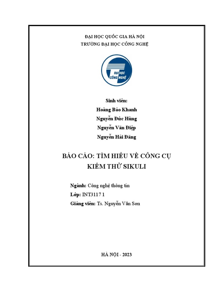 Báo cáo tìm hiểu về công cụ kiểm thử sikuli | PDF