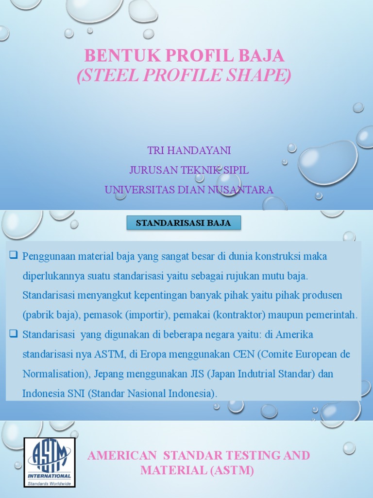 Standarisasi dan Profil Baja dalam Konstruksi | PDF