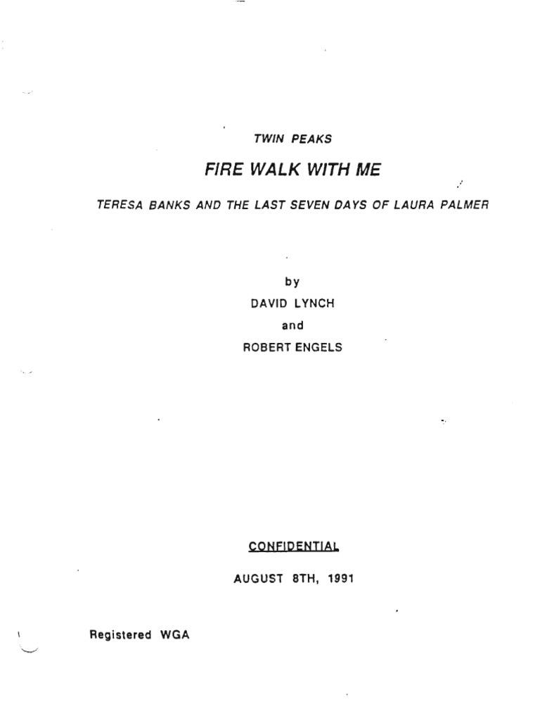 Twin Peaks Fire Walk With Me 1992 | PDF