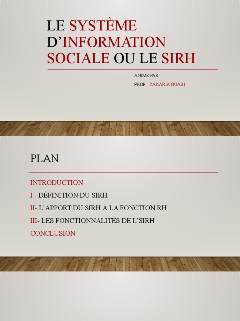 Le SIRH | PDF | Gestion des ressources humaines | Business
