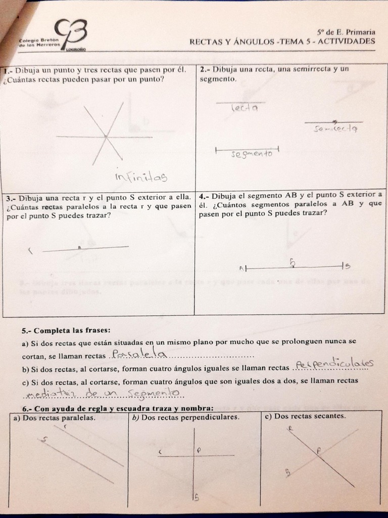 Rectas y Ángulos | PDF