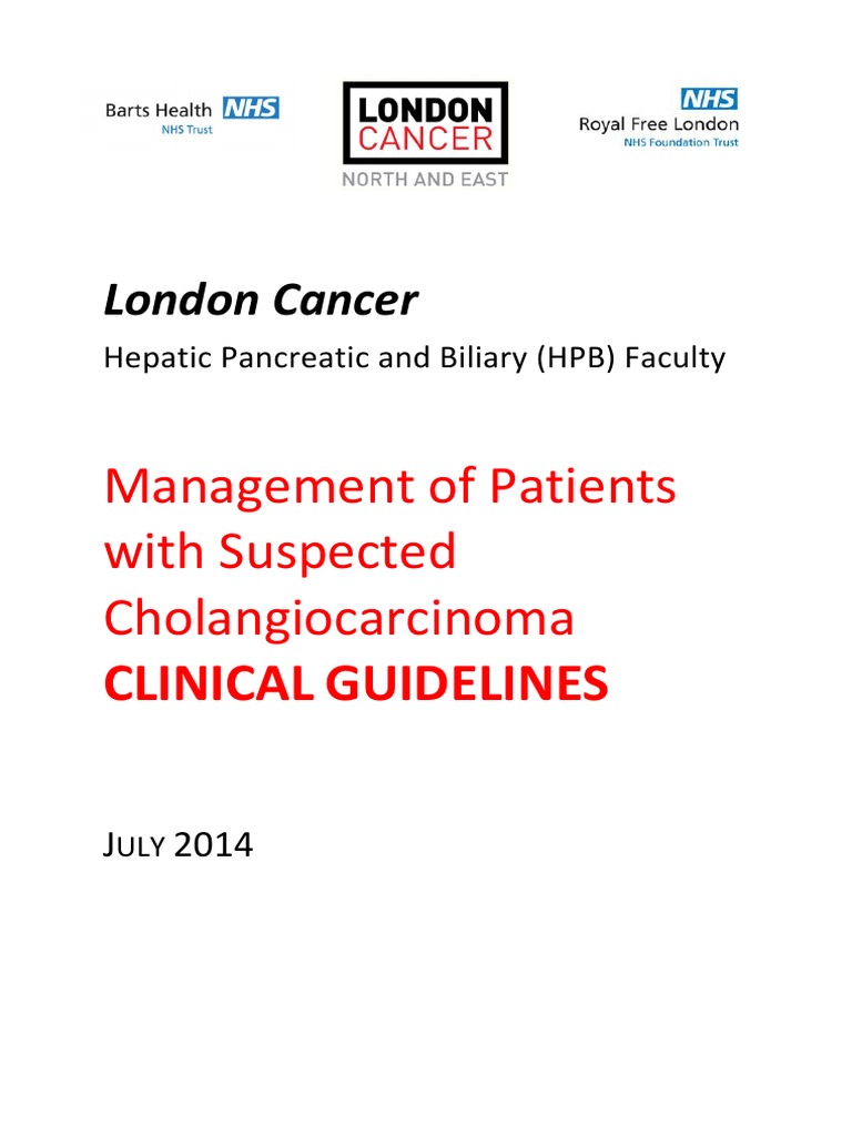Cholangiocarcinoma Treatment Local Guidelines | PDF | Biopsy | Pancreatic Cancer