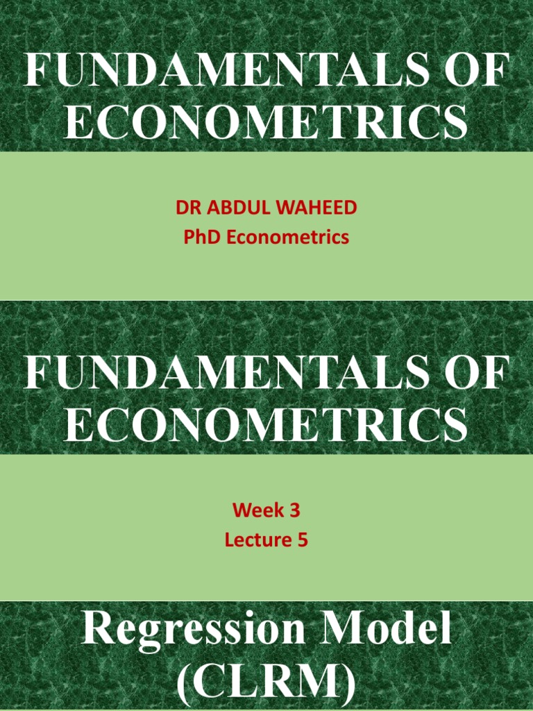 Lecture 5 Pdf Regression Analysis Ordinary Least Squares