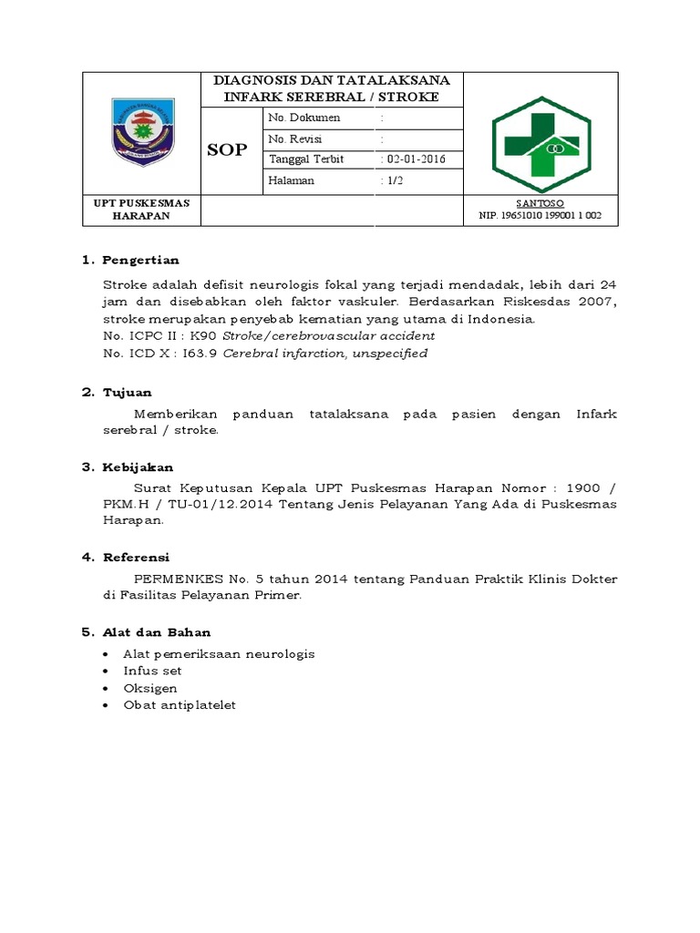 Panduan Tatalaksana Infark Serebral | PDF | Kesehatan Holistik