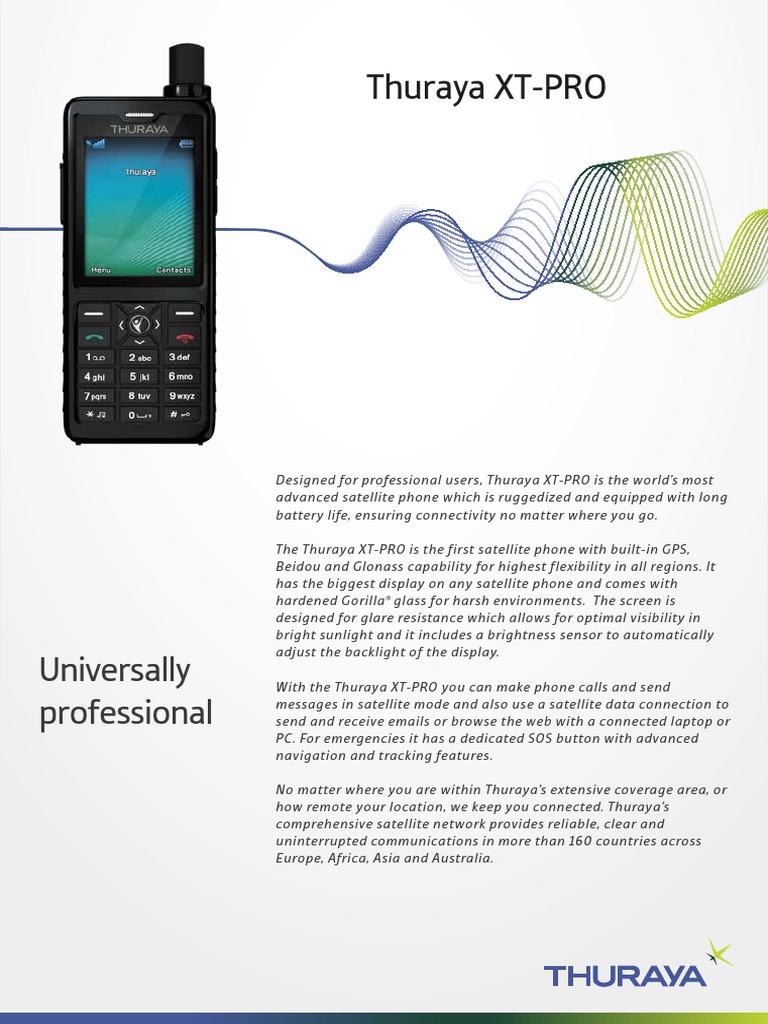 Thuraya XT-PRO - Factsheet | PDF